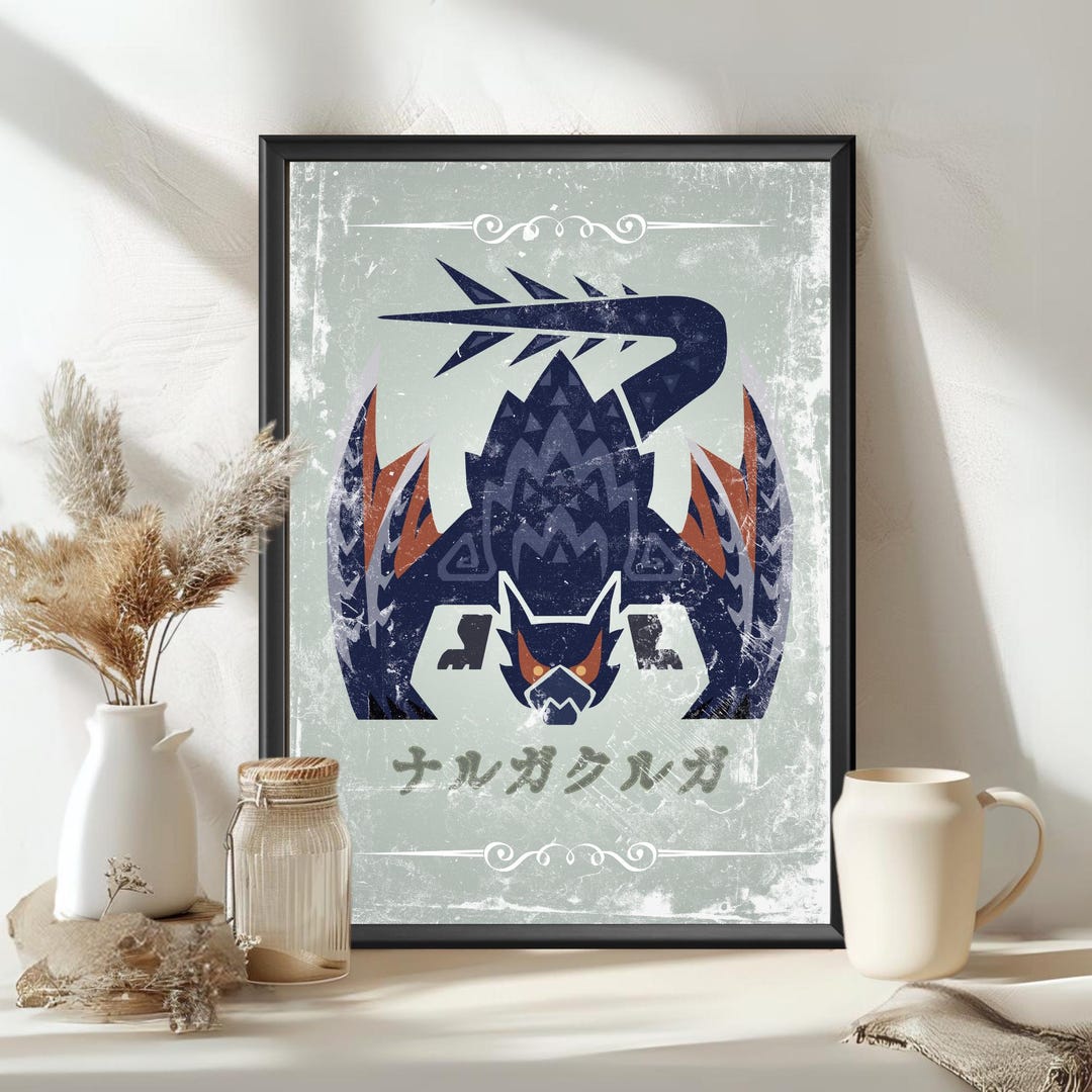 Nargacuga Monster Poster: MHW Hunter World Inspired Art - MH Print - Etsy
