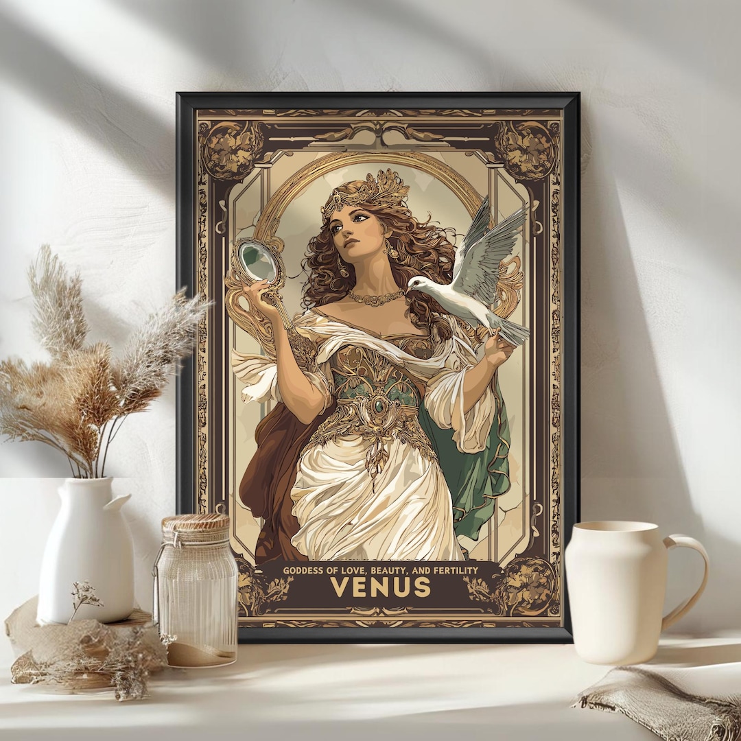 Venus Goddess Poster, Roman Goddess Venus, Goddess of Love, Beauty, and ...