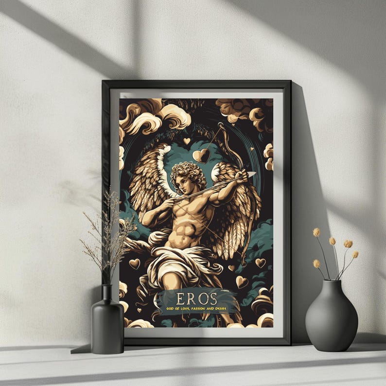 Eros God Poster, Eros Greek God, Greek God, Greek Mythology, Ancient ...
