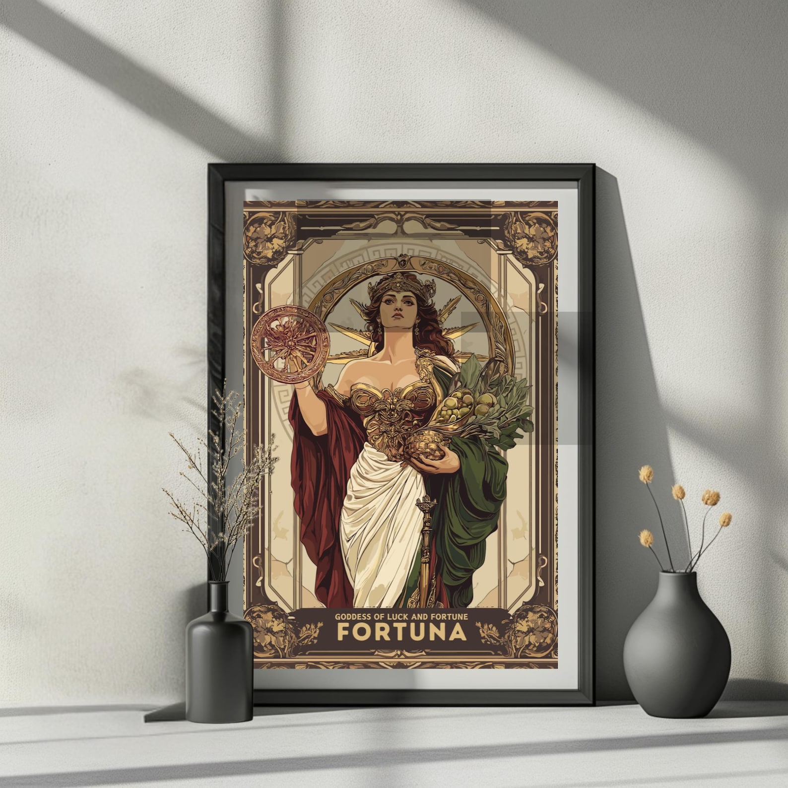 Fortuna Goddess Poster, Roman Goddess Fortuna, Goddess of Luck and ...