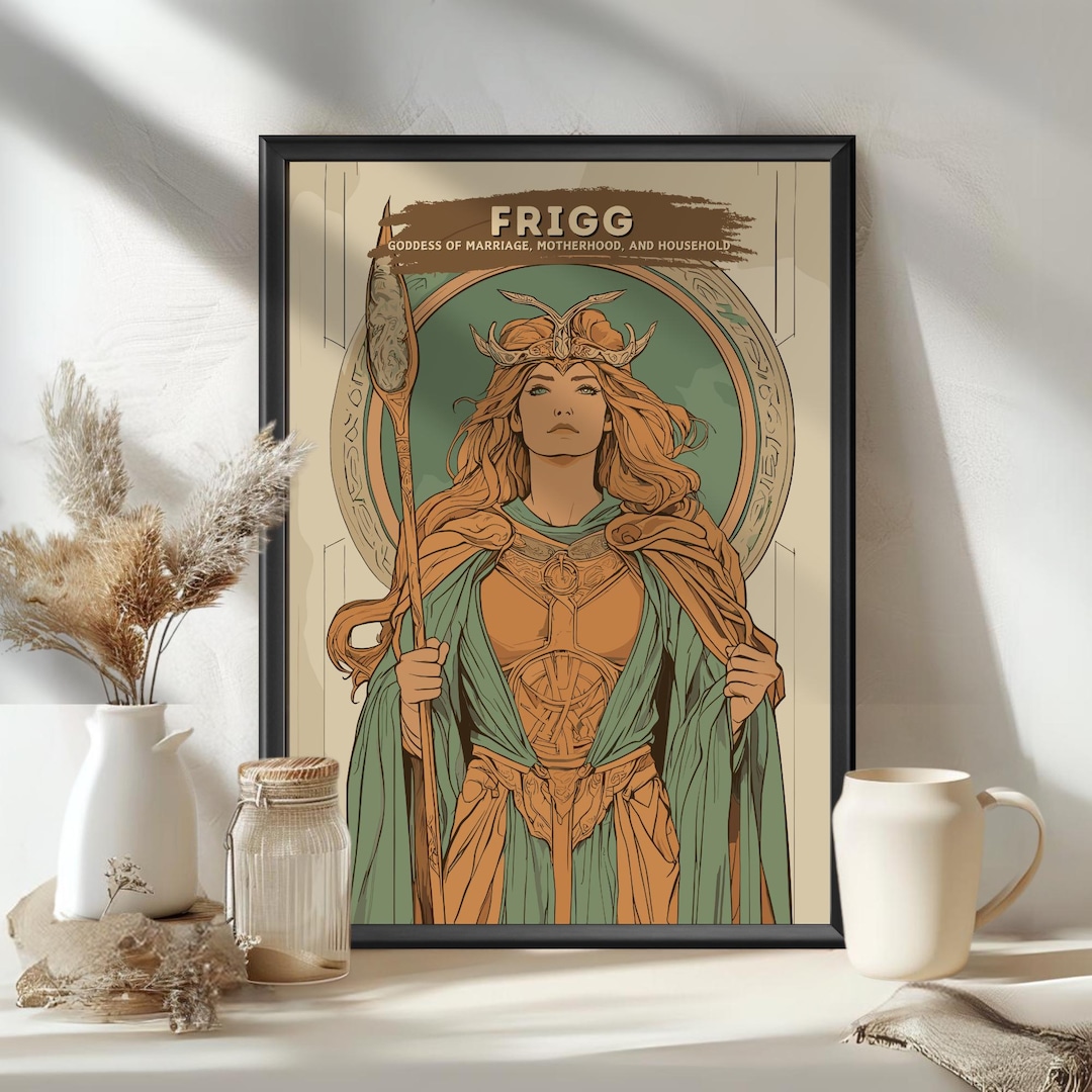 Frigg God Poster, Frigg Goddess, Norse Goddess, Norse Mythology, Nordic ...