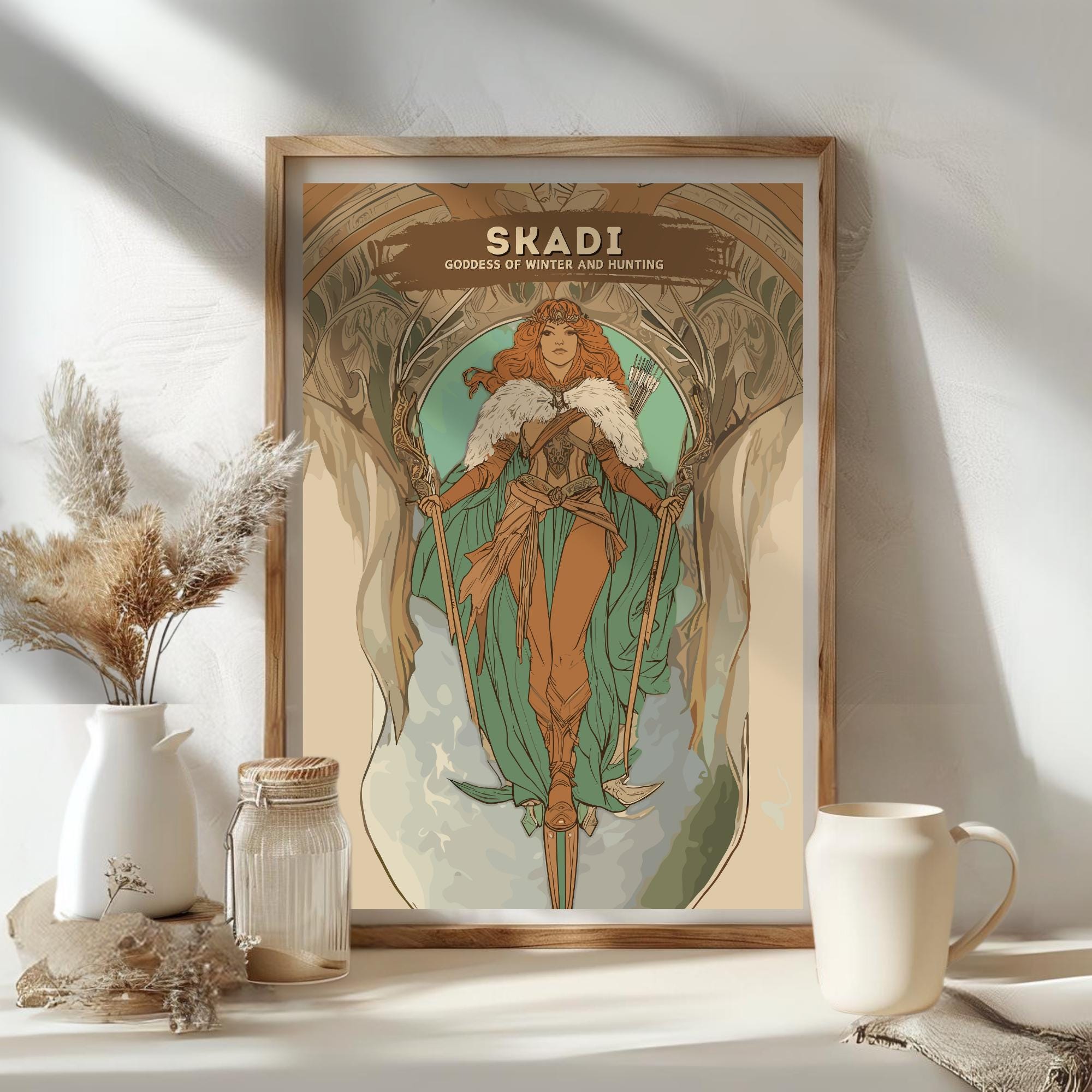 Skadi God Poster, Skadi Goddess, Skadi Norse Goddess, Norse Mythology ...