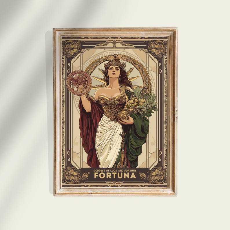 Fortuna Goddess Poster, Roman Goddess Fortuna, Goddess of Luck and ...