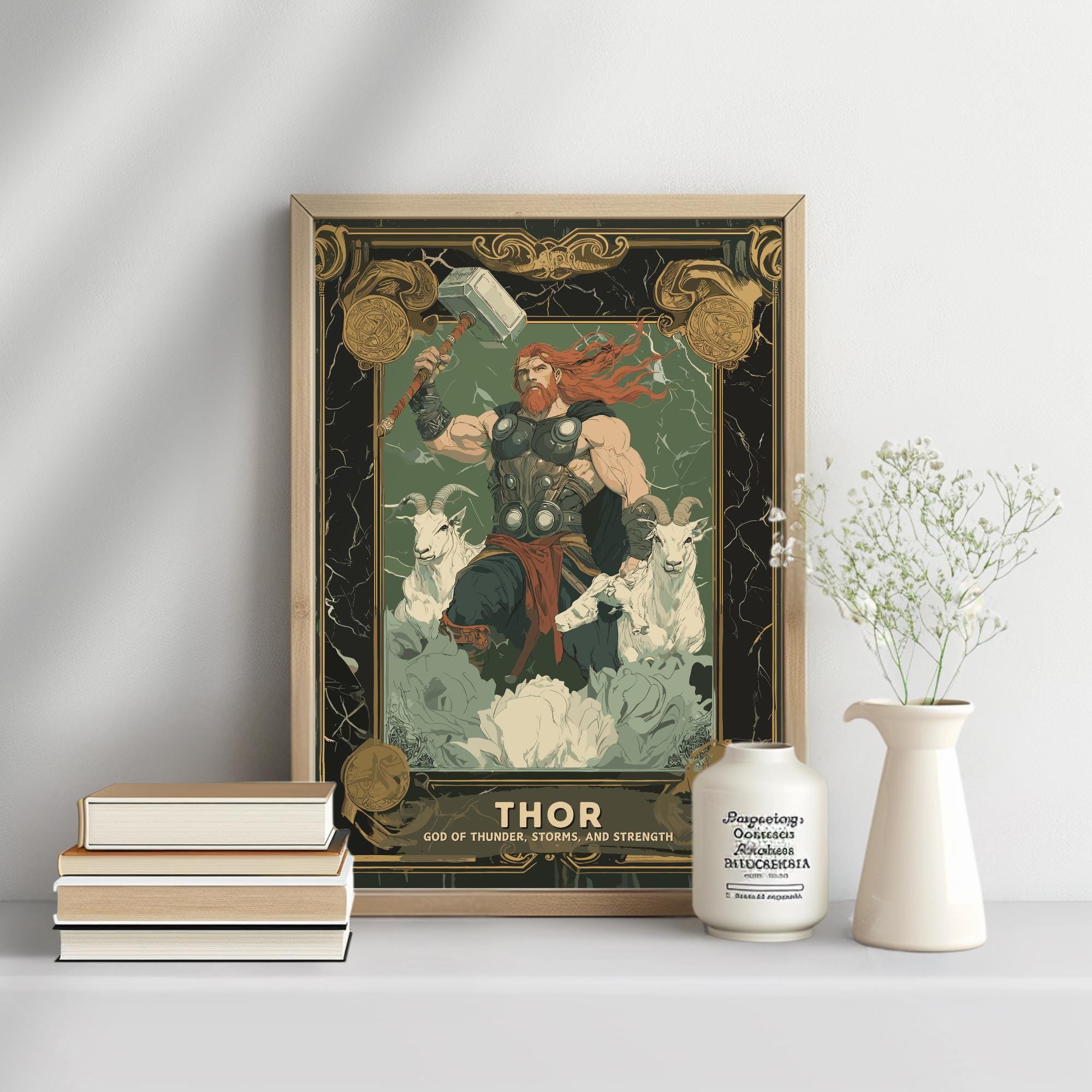 Thor God Poster, Thor Nordic God, Thor Norse God, Norse Mythology ...