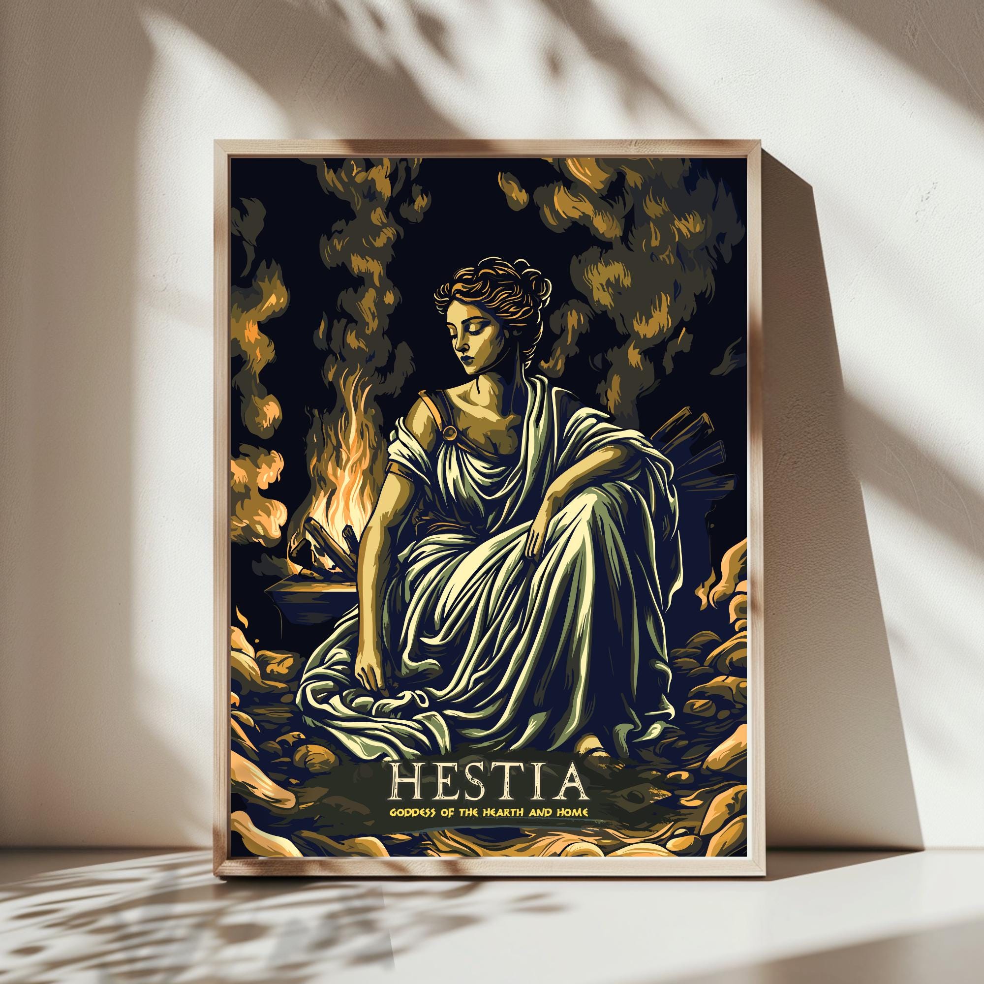 Hestia Goddess Poster, Hestia Greek Goddess, Greek Goddess, Greek ...