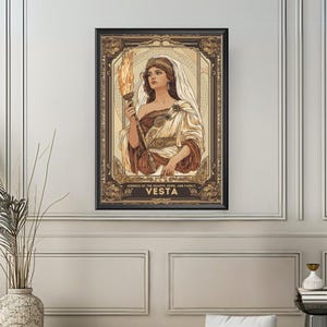 Vesta Goddess Poster, Roman Goddess Vesta, Goddess of the Hearth, Home ...