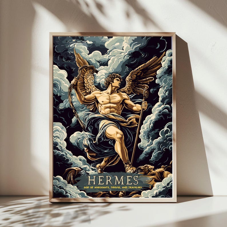 Hermes God Poster, Hermes Greek God, Greek God, Greek Mythology ...