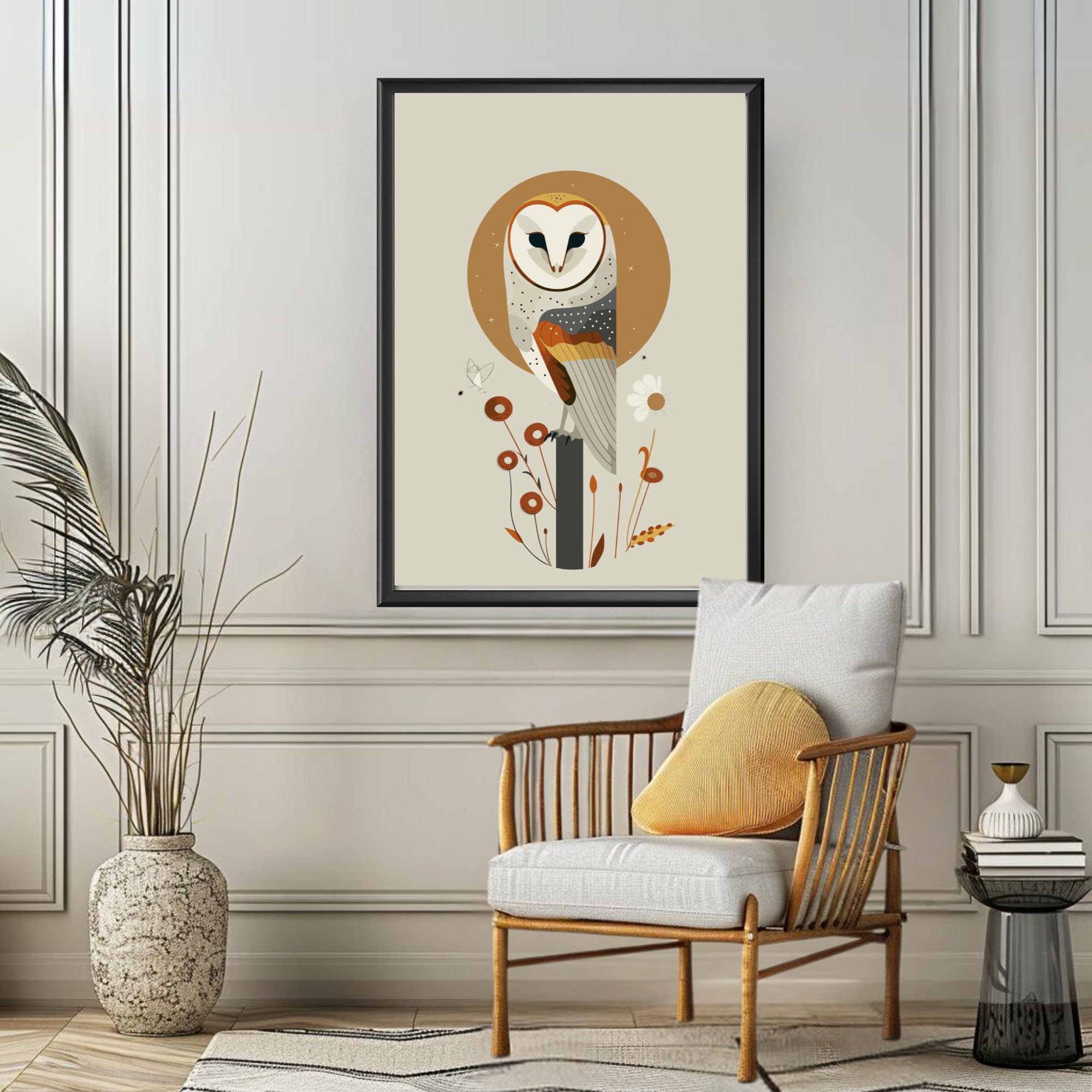 White Barn Owl Poster, Barn Owl Bird Print, Endangered Birds Art ...