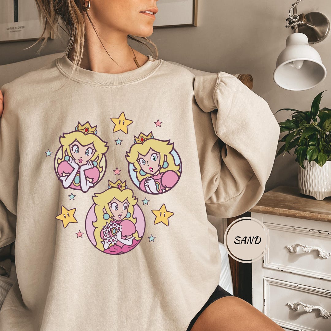 Princess Peach Mario Comfort Colors® Sweatshirt, It’s Peach Time ...