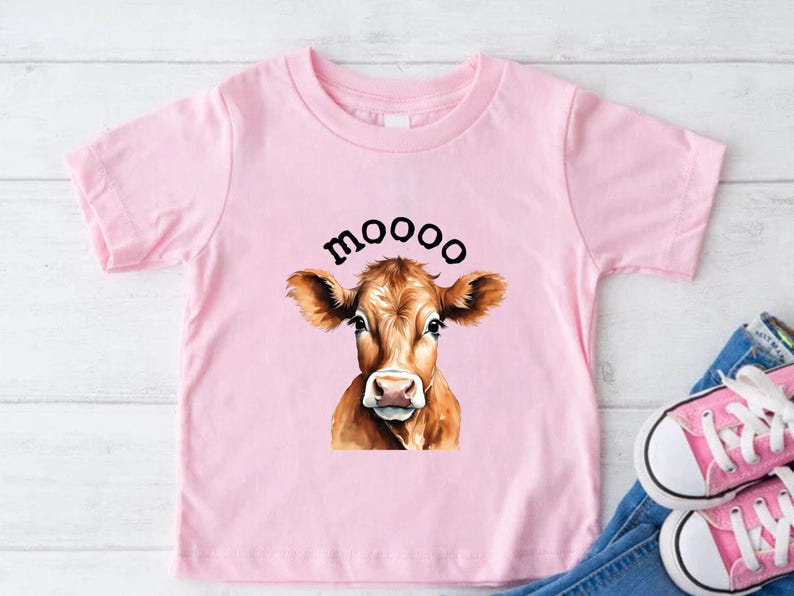 Cow Moo Kids T-shirt – Farm Animal Toddler Tee - Etsy