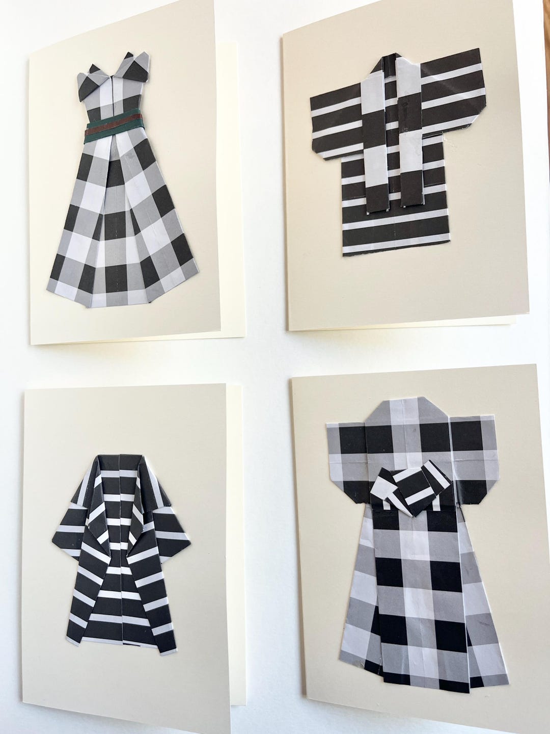 Origami Greeting Card Set of Four Blank - Etsy