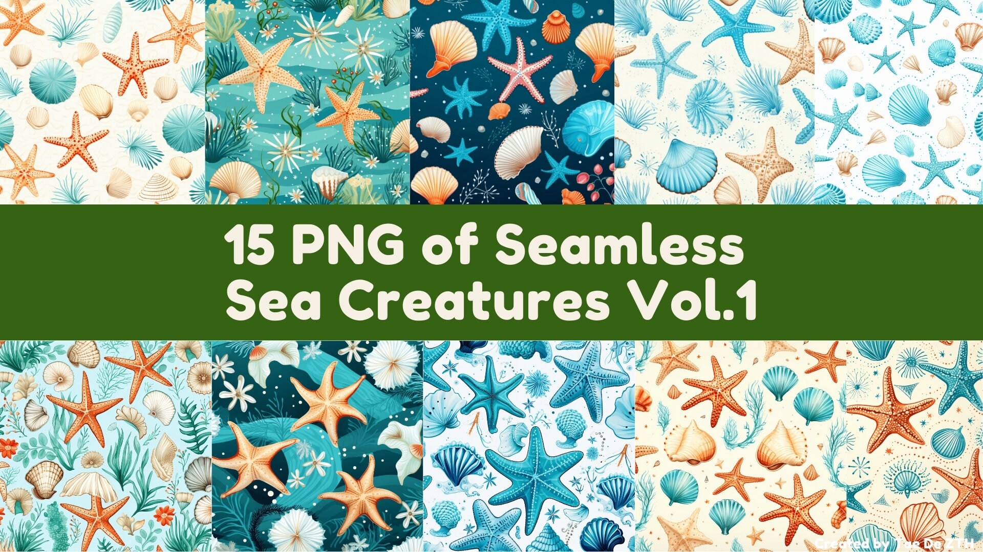15 PNG Pictures of Shells and Starfish in Summer Theme for Digital ...