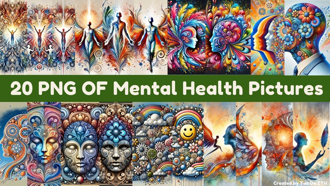 Mental Health Therapy Art Set 20 Digital Download Wall Art Prints ...