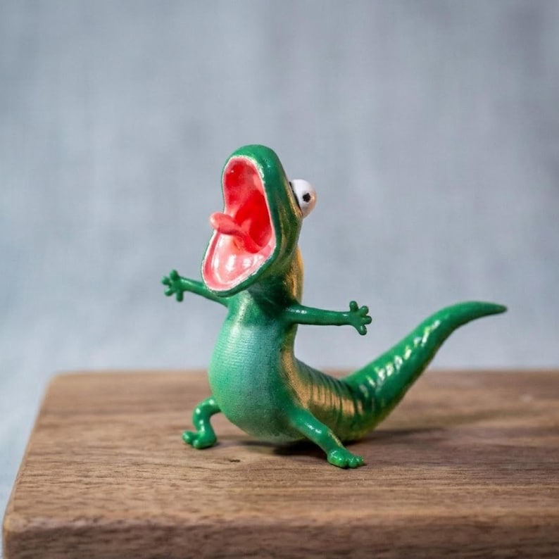 Tom Lizard Figurine Meme - Hoppers Cartoon Character, 3D Printed Mini ...
