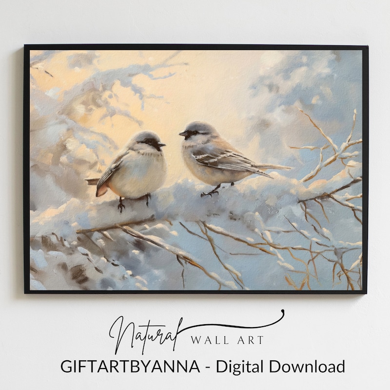 Winter Bird Art - Etsy