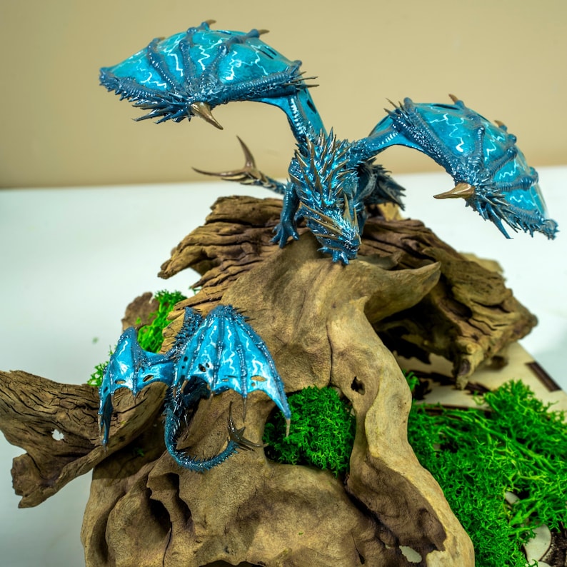 Hand-painted Ancient Blue Dragon Miniature: Resin Fantasy Figurine - Etsy
