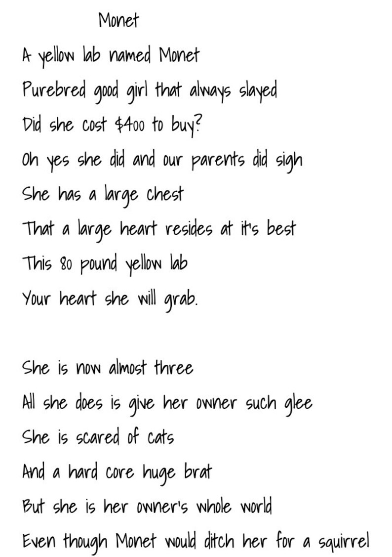 Silly Dog Poems - Etsy