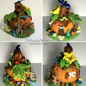 Pumpkin Mouse House Tiny Whimsy Miniature Original Sculpture - Etsy