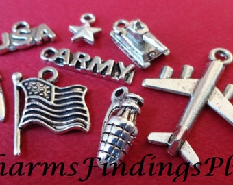 Military charms | Etsy