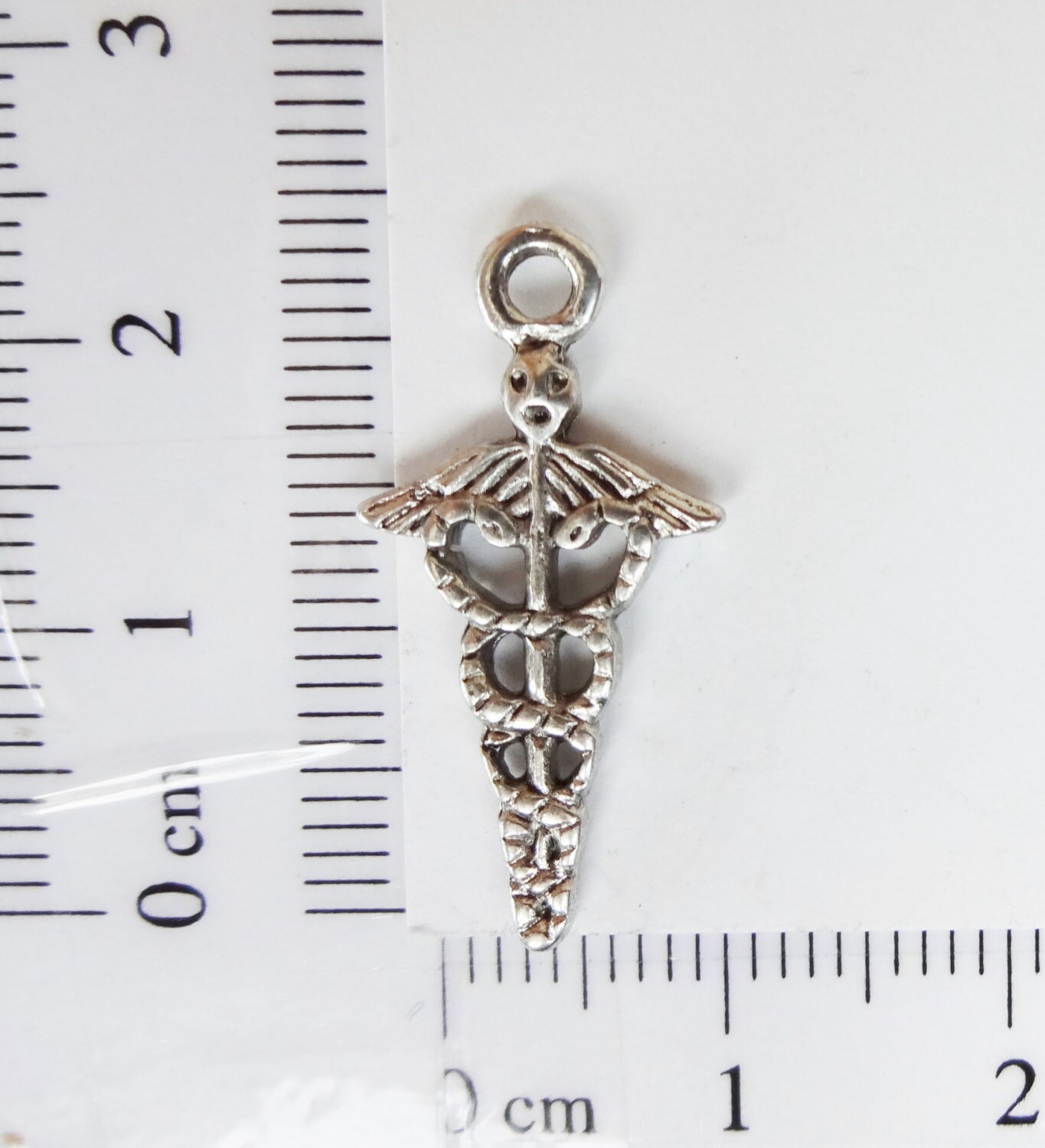 10 Charms Caduceus symbol of Medicine Medical | Etsy