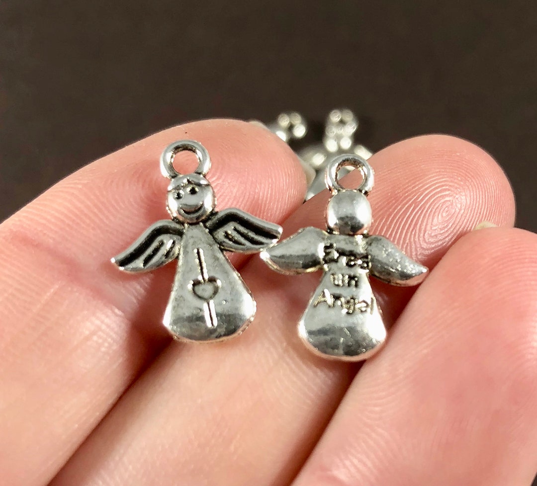 10 Charms, Angel, "eres Un Angel" (double Sided) Charm 17x13x2mm, Hole ...