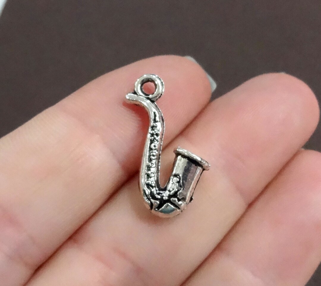 10 Saxophone Music Instrument 3D Charms 18x8x4mm ITEM:BV19 - Etsy