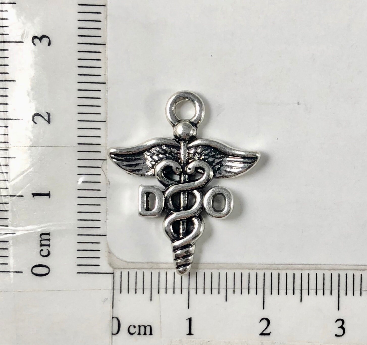 4 Charms DO Caduceus Charm 19x20mm - Etsy