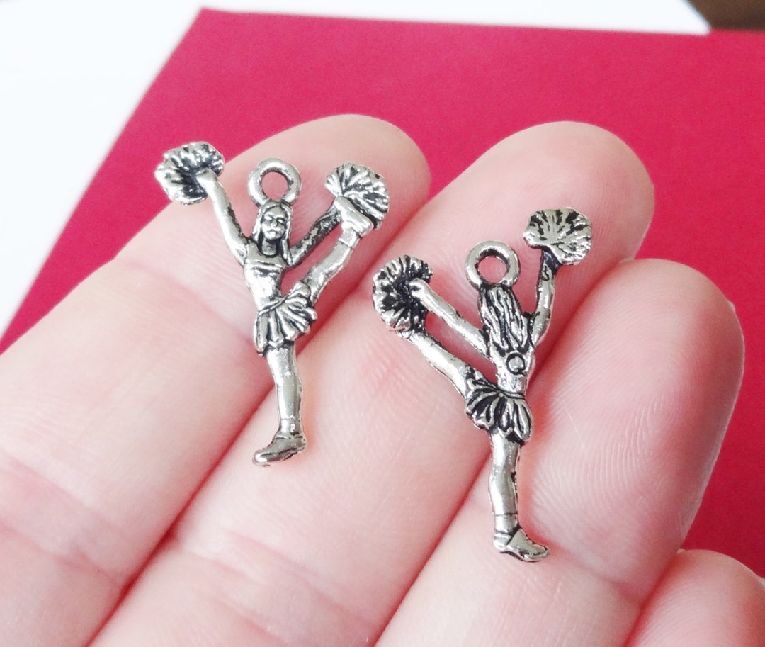 10 Charms, Cheerleader, Charm 24x18mmx 3mm ITEM:K20 - Etsy