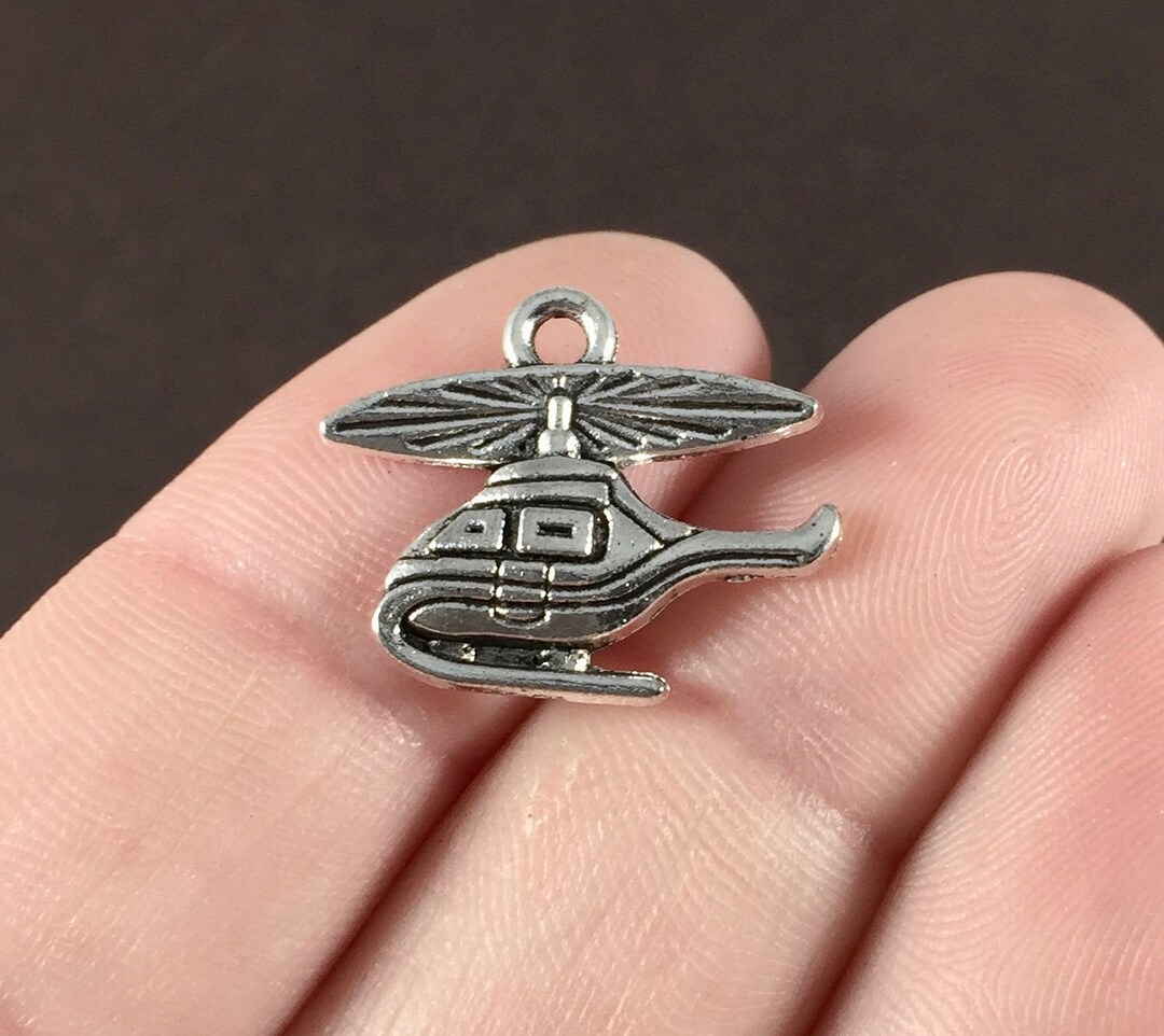 50 Charms, Helicopter, Transportation, Military, Travel Charm 19x16mm ...