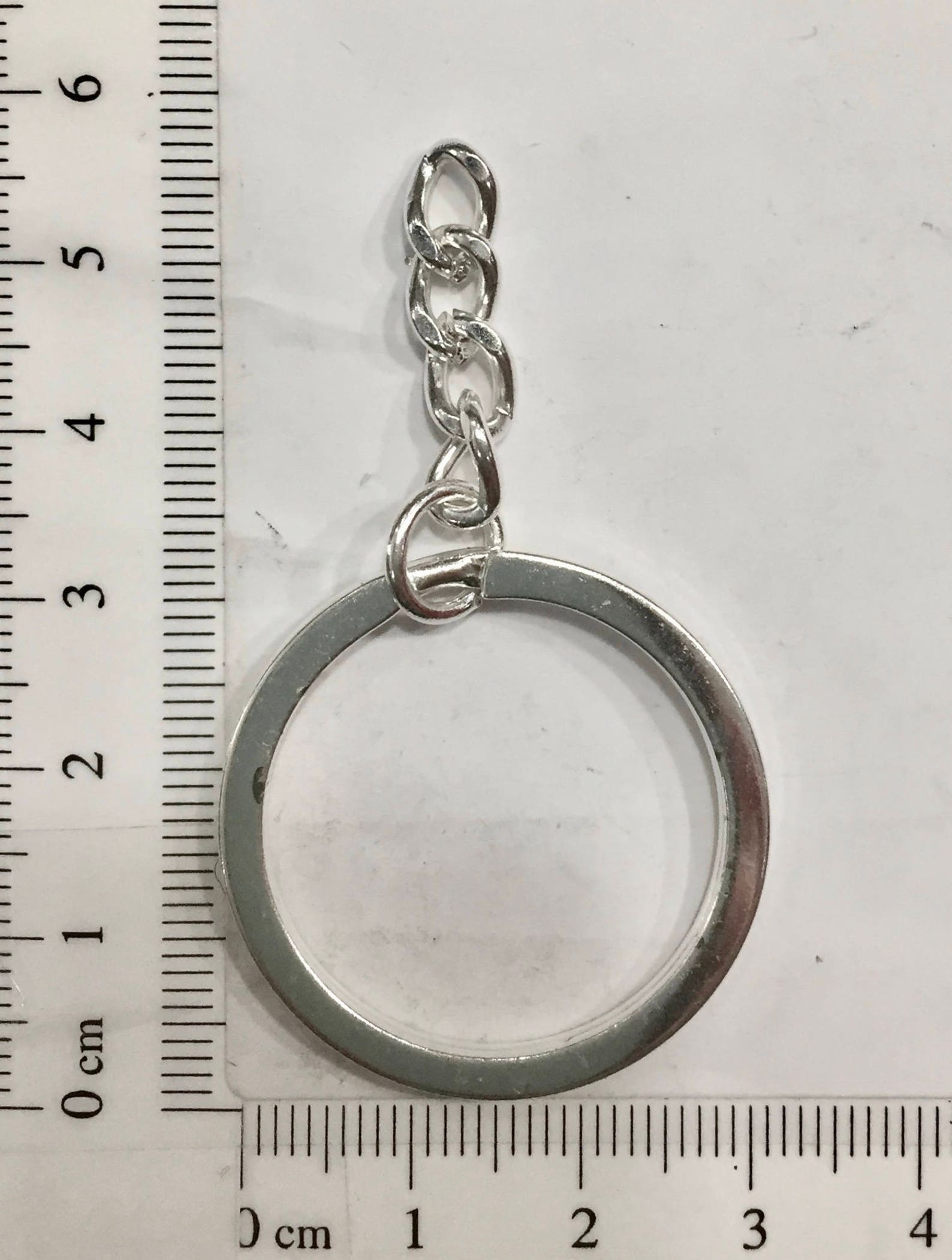 10 Key Chains Key Rings Round Bright Silver Tone - Etsy