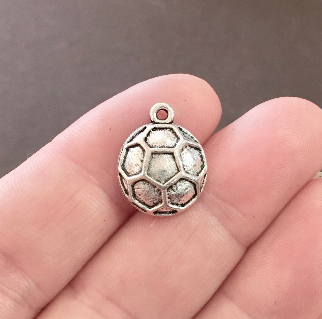 10 Charms, Soccer Ball, Sports, Team, Charms 16.6x13.2mm Hole: Approx ...