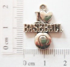 10 i Love Baseball Charms 22x19mm ITEM:H9 - Etsy