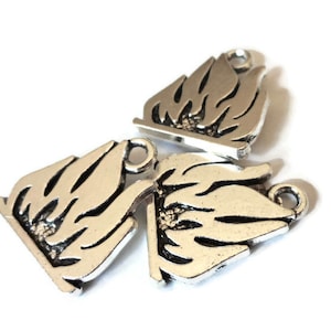 10 Charms, Campfire, Fire, Flame, Fireplace Charm (double Sided ...