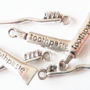 10 Charms 5 Toothpaste and 5 Toothbrush Charms - Etsy