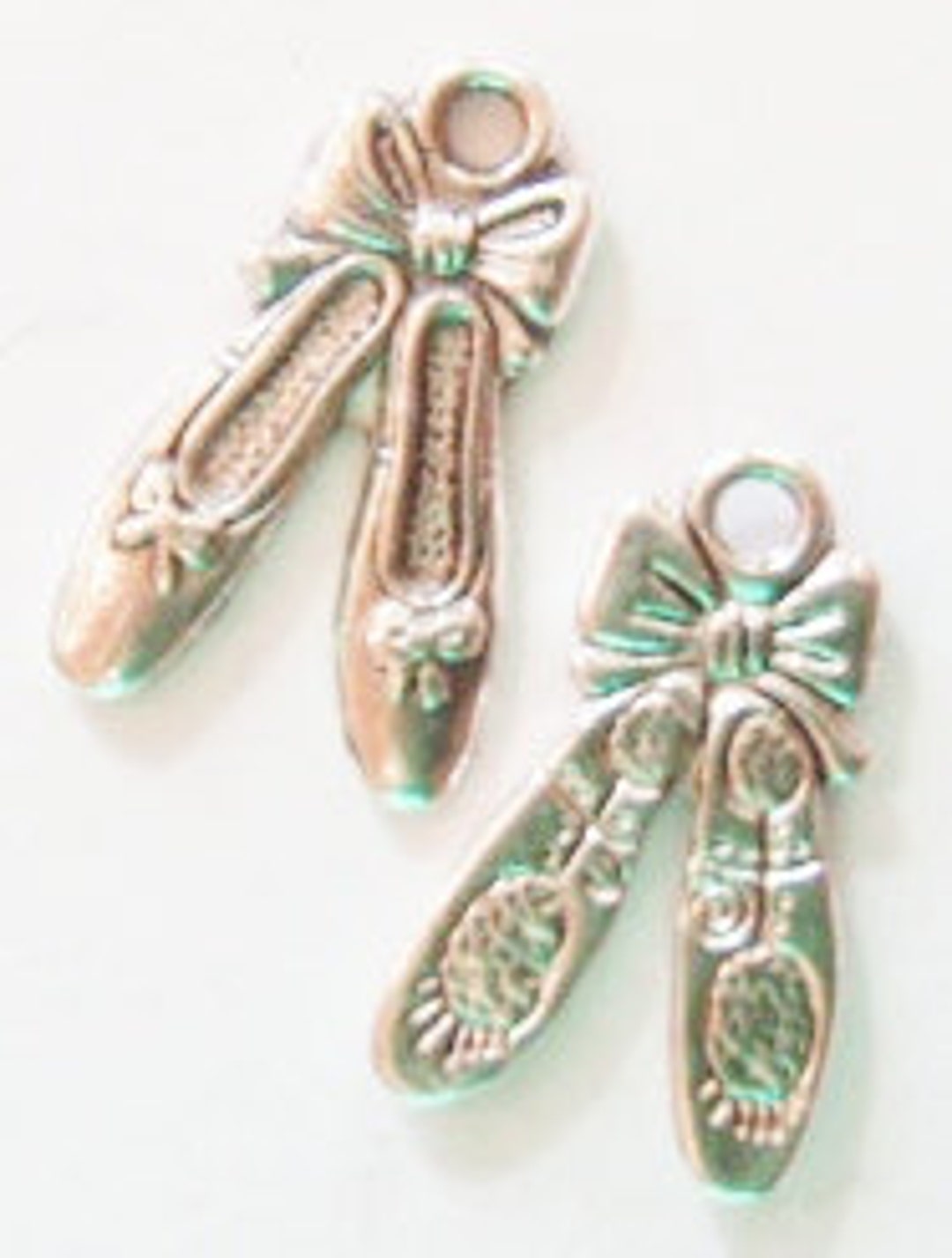 10 Ballet Slipper Charms double Sided 21x13mm ITEM:K4 - Etsy