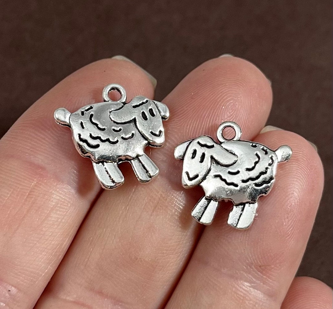 10 Charms, Sheep, Lamb, Charm (approximately) 15x15x2mm Hole 2mm - Etsy
