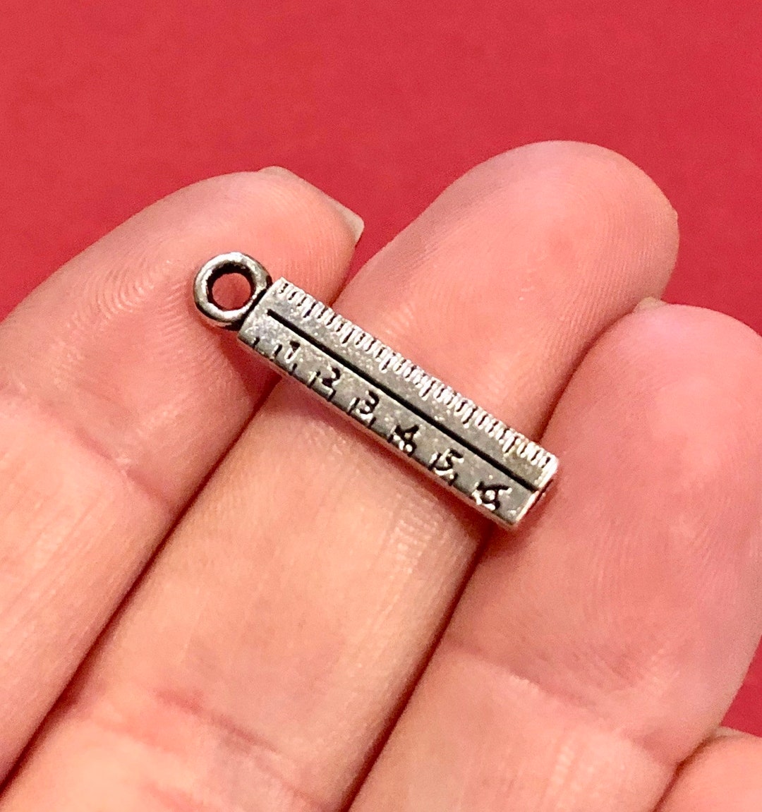 10 Charms, Ruler, Math, Teacher, School, Charm 24x5x2mm ITEM:V12 - Etsy