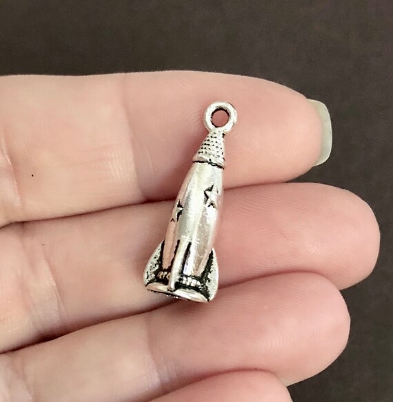 10 Charms Rocket Spaceship Space Ship Charms 3D | Etsy