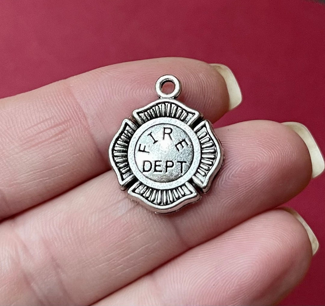 10 Charms, Fire Department, Badge, Firefighter, Fireman, Charms ...