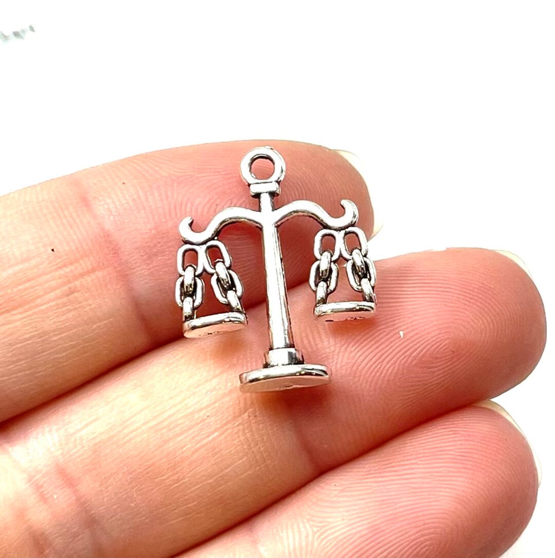 10 Charms, Scales of Justice, Law, Lawyer, Libra, Charms (3D) 22x18x3mm ...