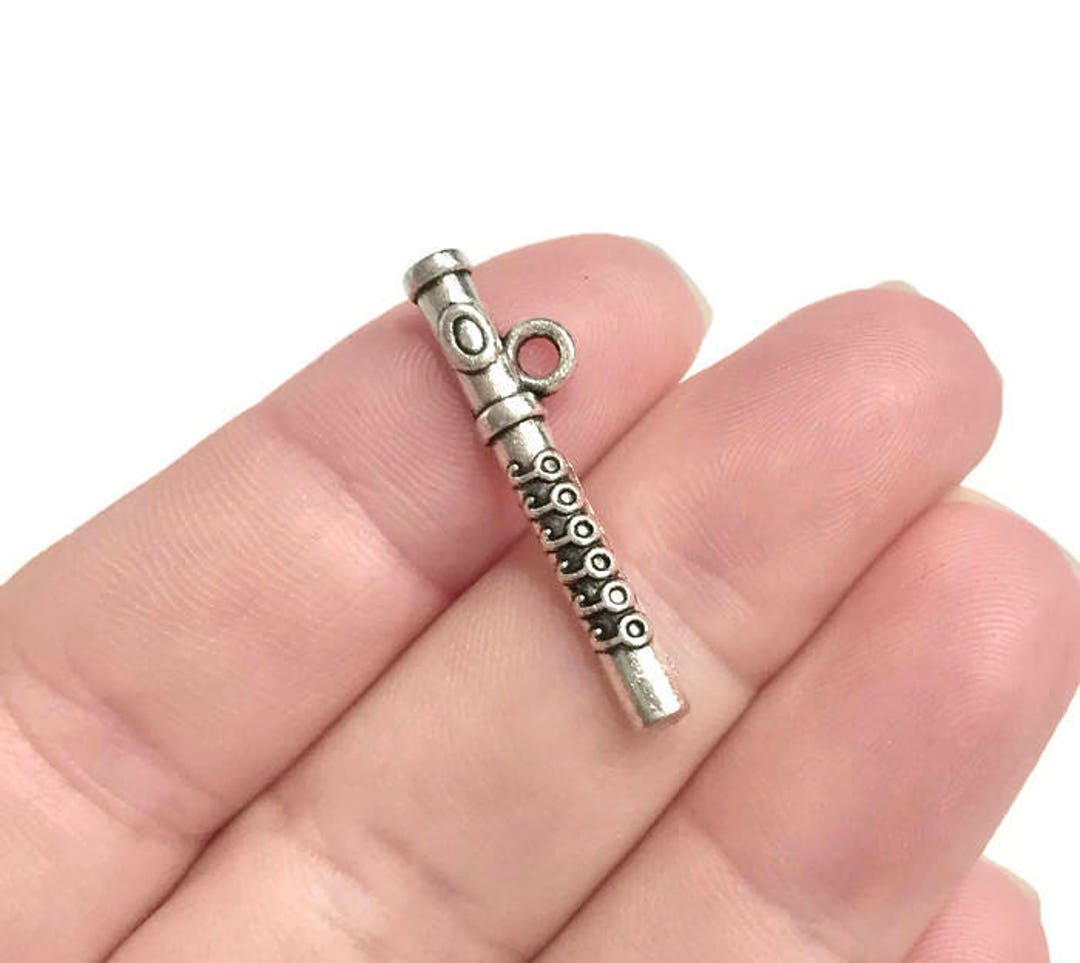 10 or 50 Charms, Flute, Instrument, Band, Charm 29x7mm ITEM:BZ17 - Etsy