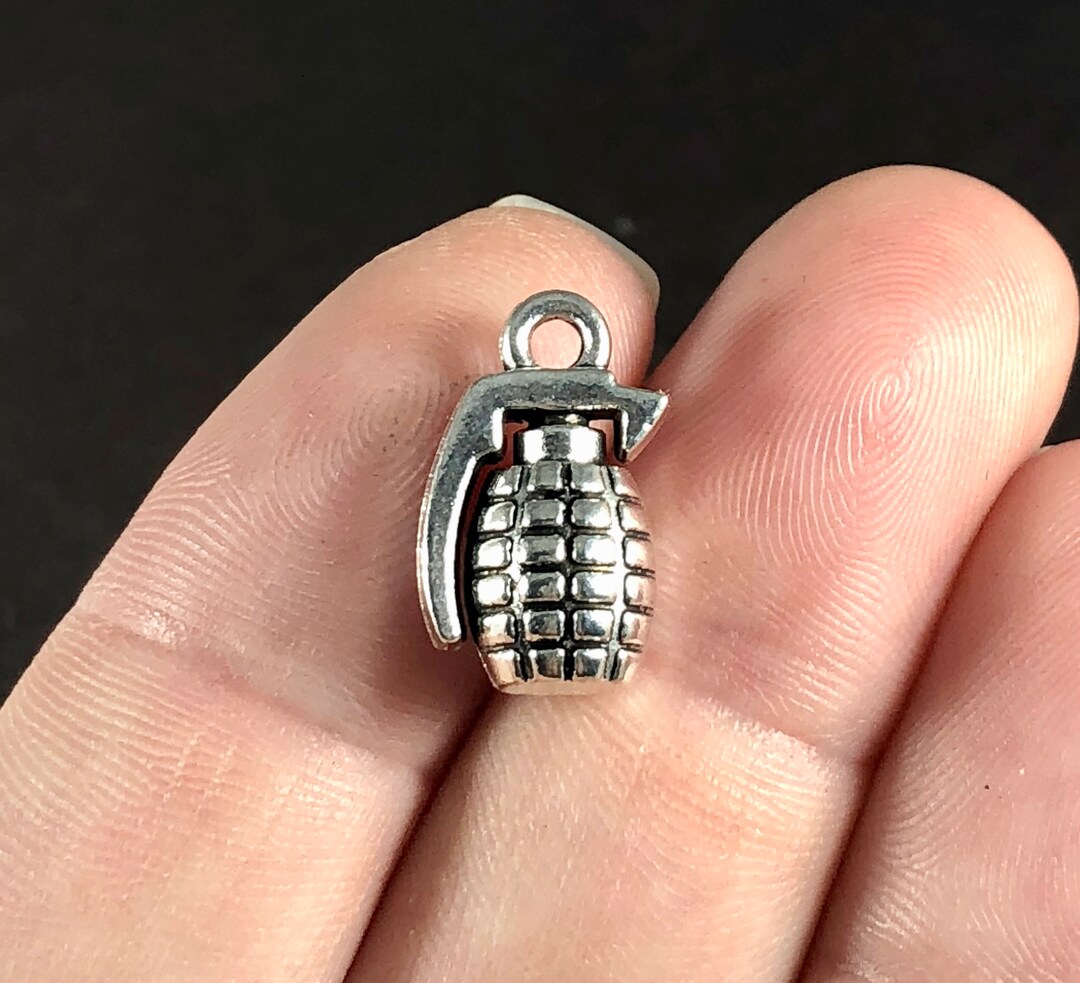 10 Charms, Grenade, Hand Grenade, Explosive, Bomb Charms 3D 10x16x8mm ...