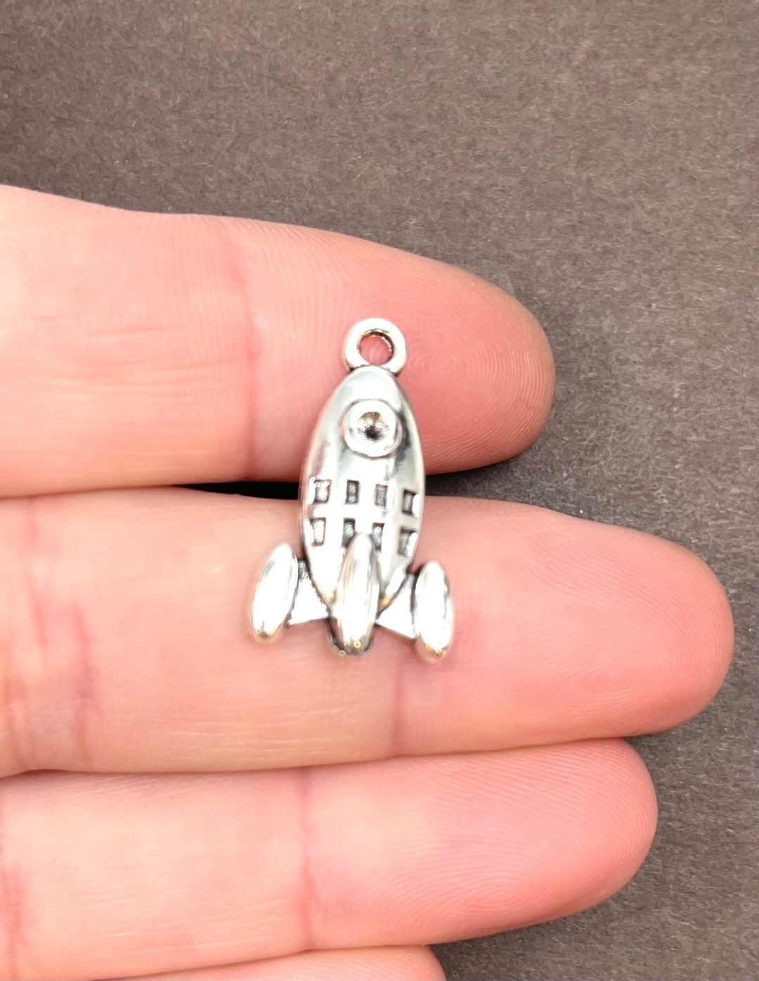 10 Charms, Rocket, Spaceship, Space, Ship, Charms 23x13x3.5mm Hole 1 ...