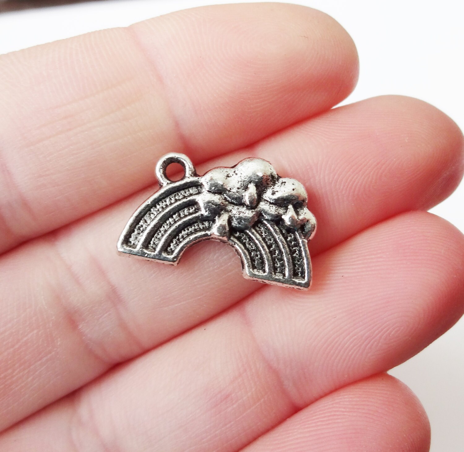 10 Rainbow Charms 20x12x2mm Item:bb2 - Etsy