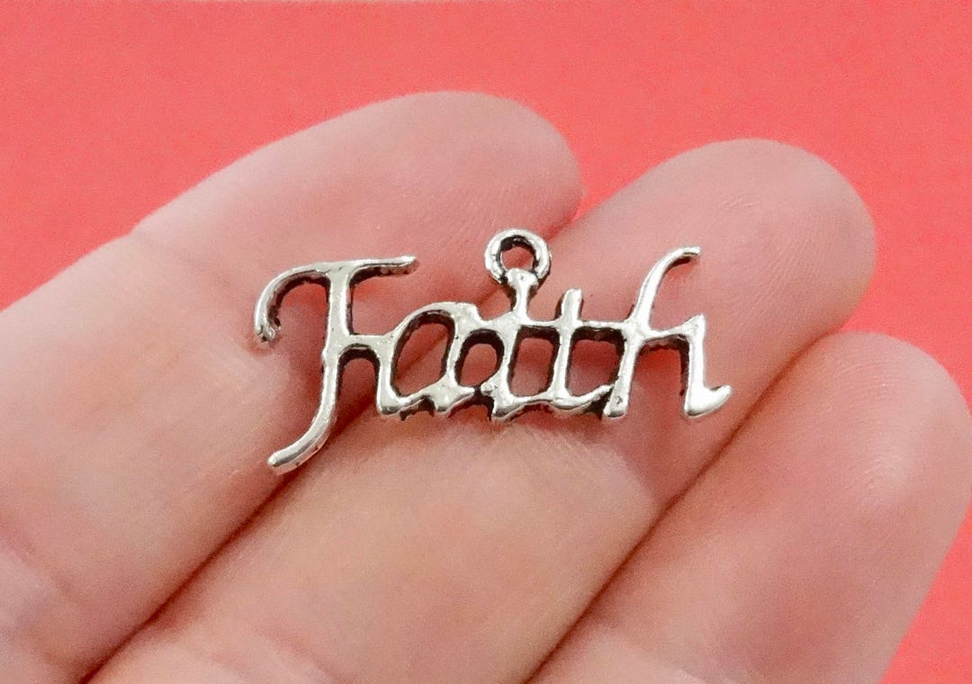 10 faith Message Charms 24x12x2mm Hole: 1.5mm - Etsy