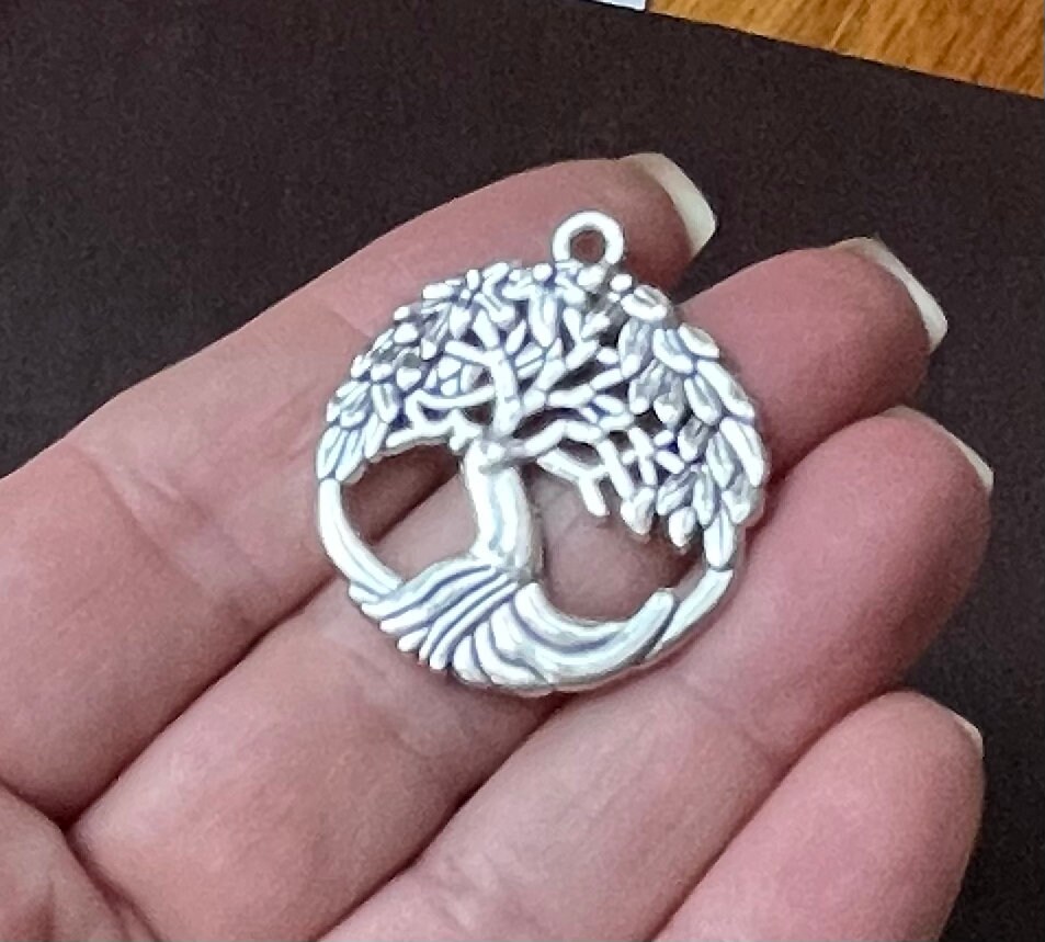 10 Charms, Tree, "family Tree", Large, Charm, Pendant, 34x30x1.5mm ...