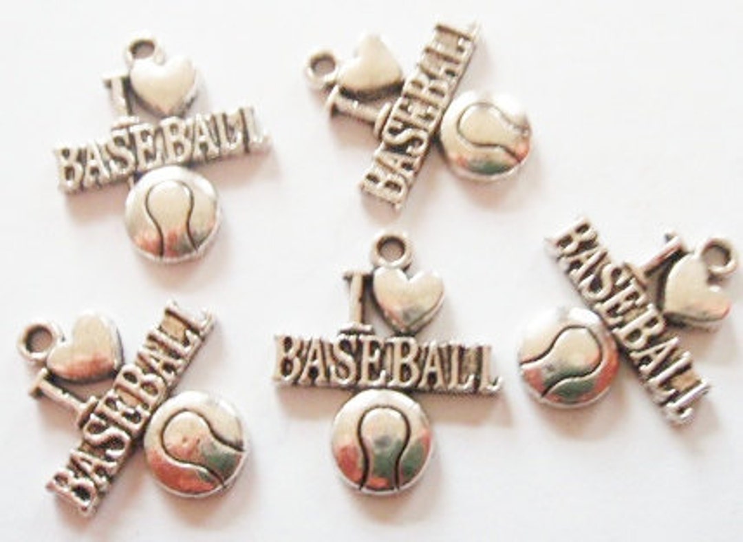 10, i Love Baseball Charms 22x19mm ITEM:H9 - Etsy
