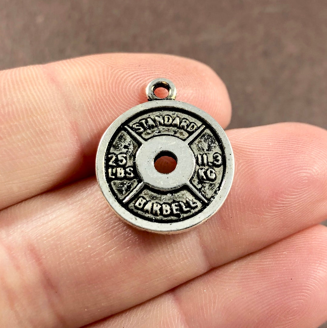 6 Charms, Weight 25 LBS / 11.3 KG, Standard Barbell, Charm 21x17x2mm ...