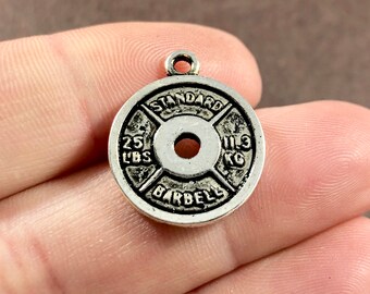 10pcs 45 LBS Weight Charms Weight Lifting Training Fitness Antique ...