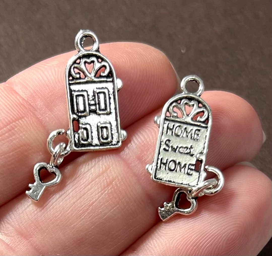 10 Charms, "home Sweet Home" Door, Charm (double Sided) 18x13x2mm SH177 ...